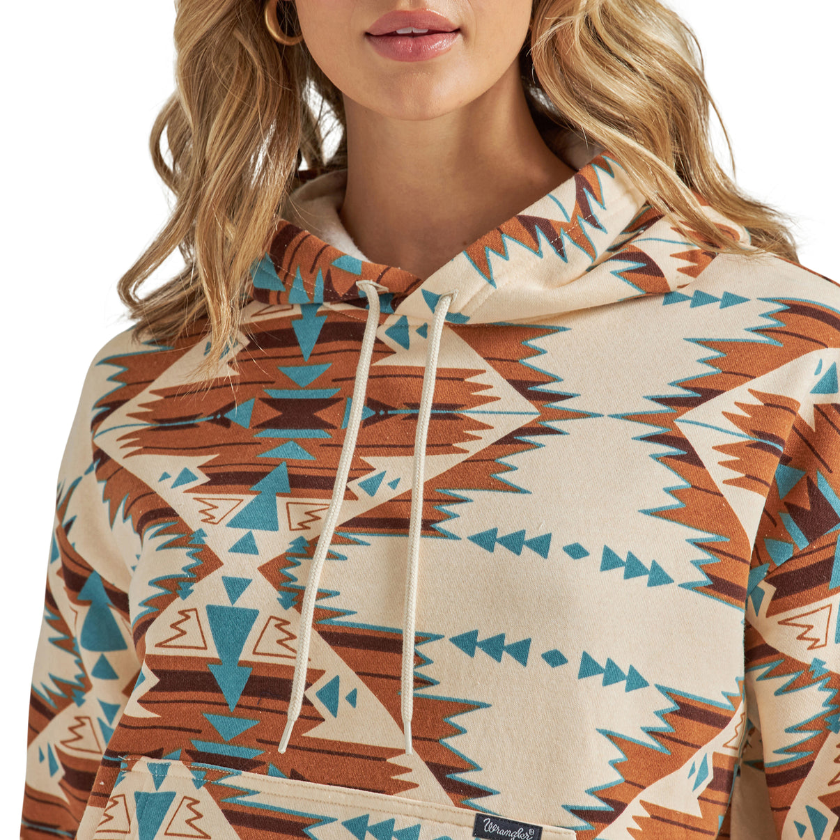 Wrangler Retro Allover Southwestern Cinched Hoodie – Vallejo Western Wear