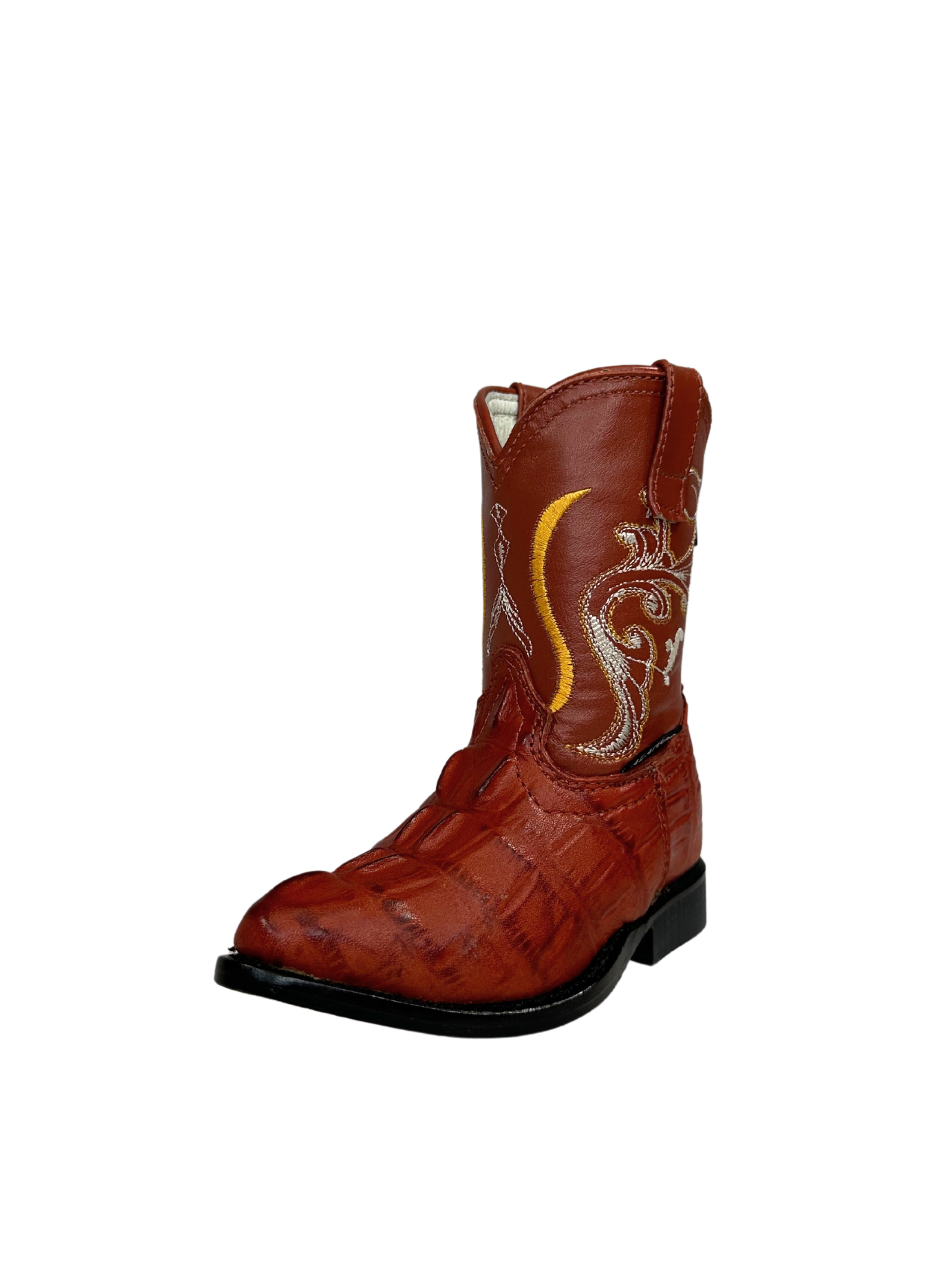 Toddler Cognac Imitation Caiman Tail Boot – Vallejo Western Wear